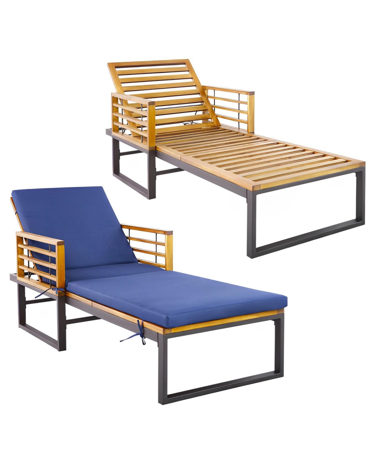 Click here for Inolait Adjustable Cushioned Patio Chaise Lounge C... prices
