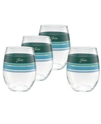 Fiesta Aegean Edgeline Stemless Wine Glass, Set of 4 - Macy's