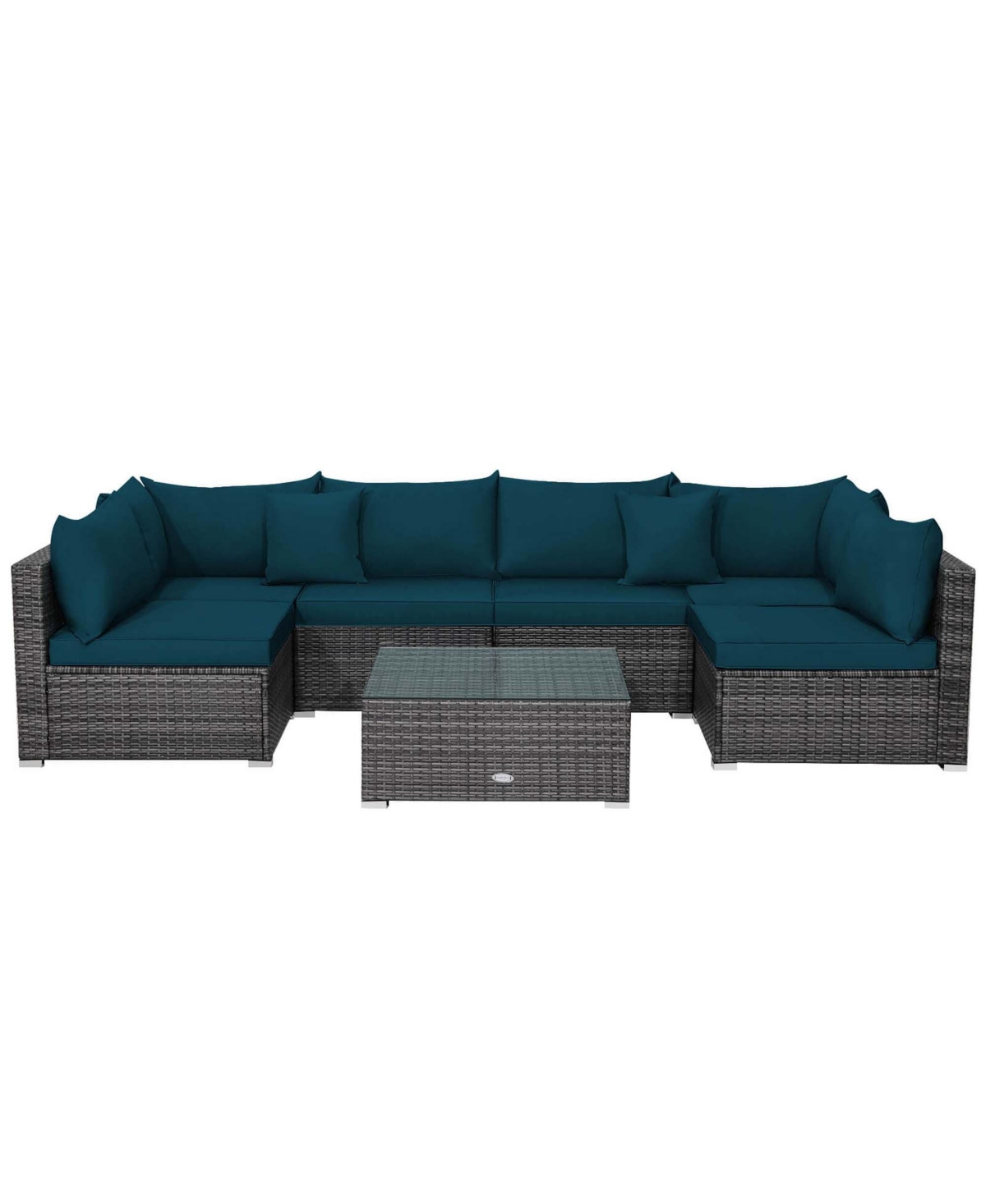 Click here for Costway 7PCS Patio Rattan Furniture Set Sectional... prices