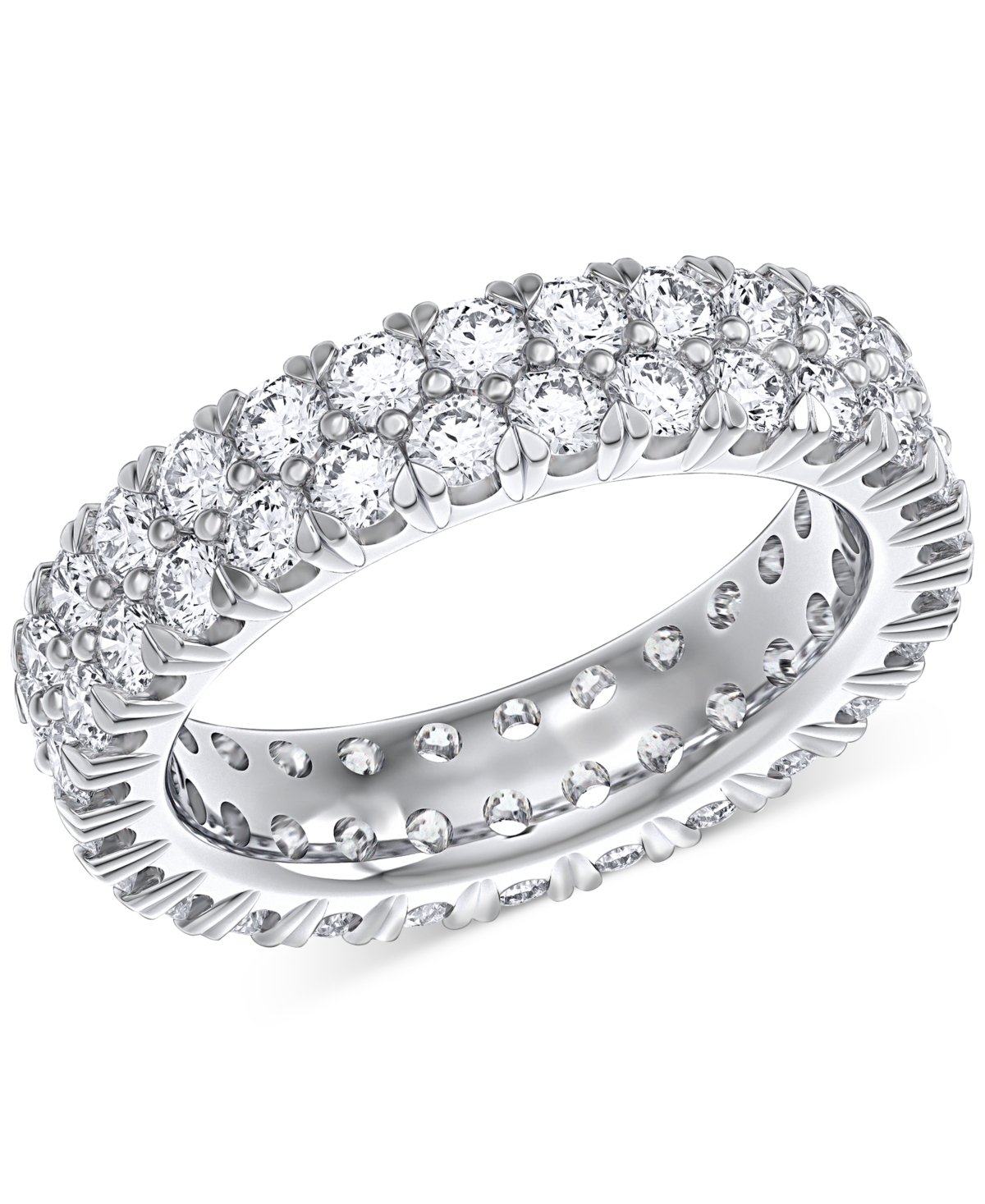 Click here for Diamond Double Row Eternity Ring (3 ct. t.w.) in P... prices