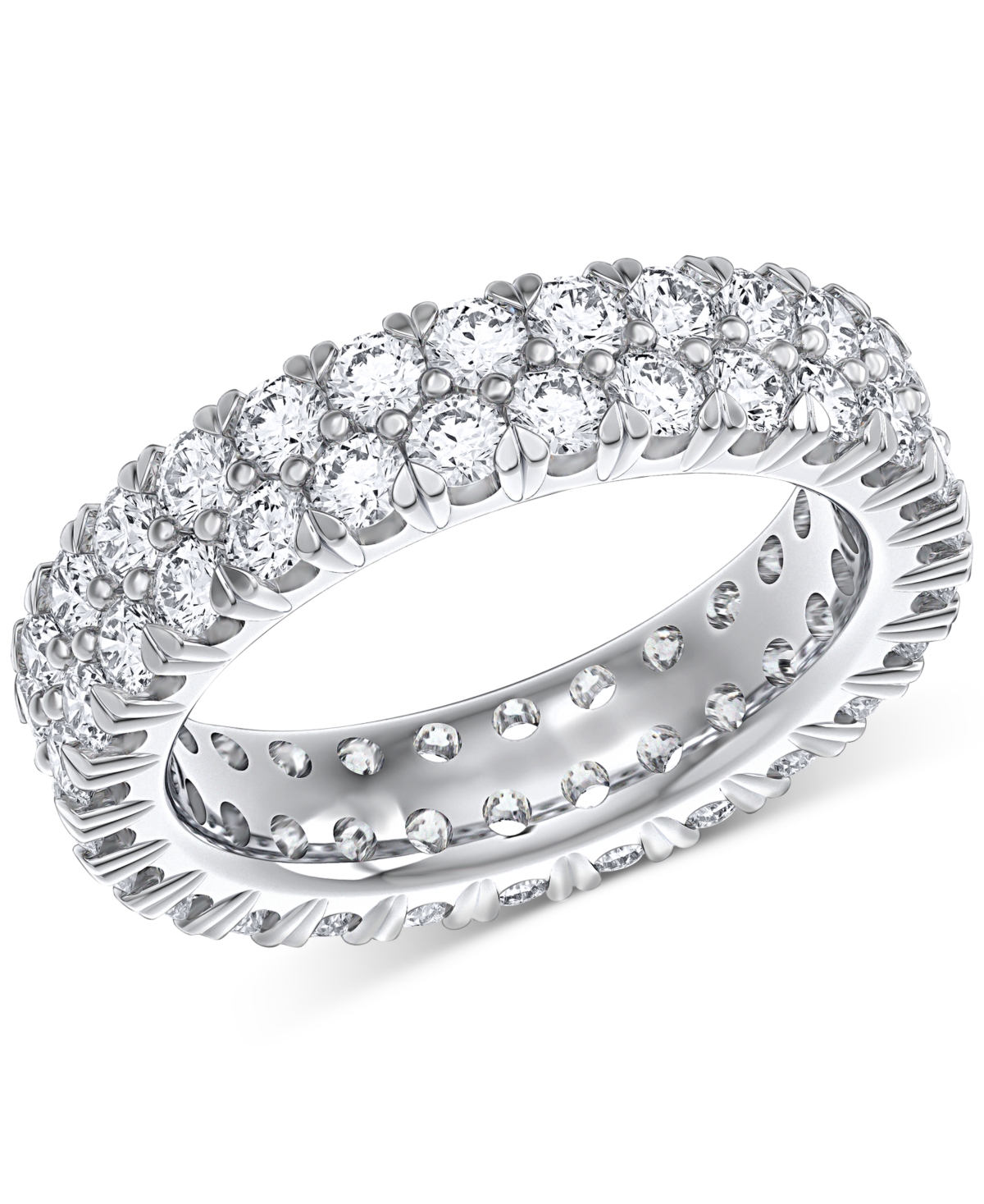 Click here for Diamond Double Row Eternity Ring (3 ct. t.w.) in P... prices
