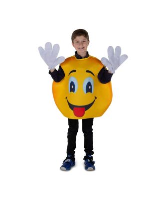 Dress Up America Emoji Smiley Costume Tunic & Gloves Set - Kids Boys ...