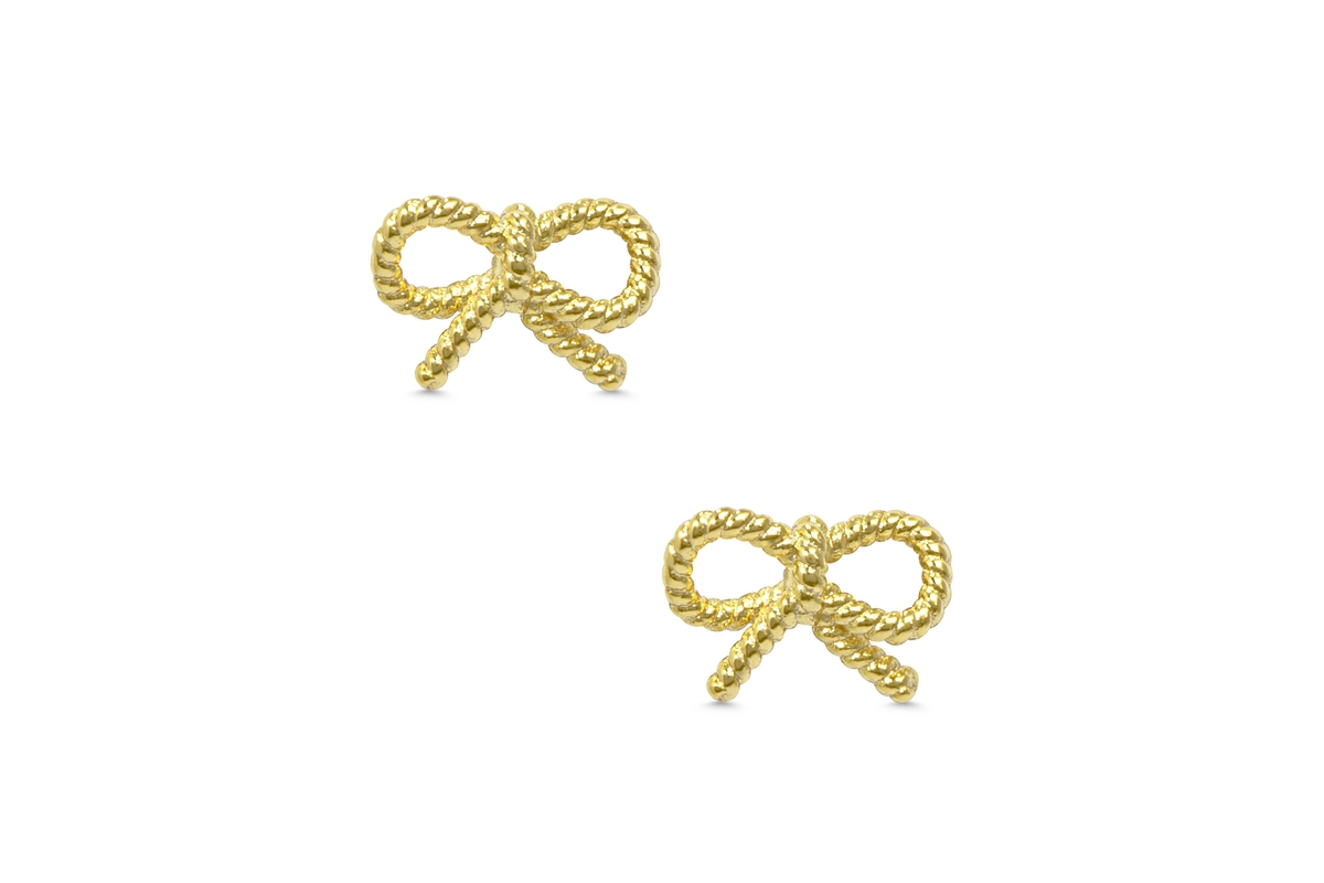 Click here for Lily Nily Girls Bow Twist Studs - Gold prices