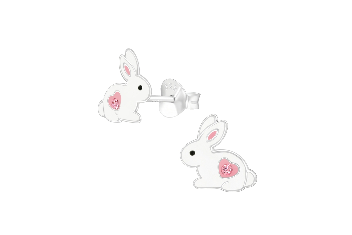 Click here for Lily Nily Girls Pink Crystal Bunny Stud Earrings i... prices