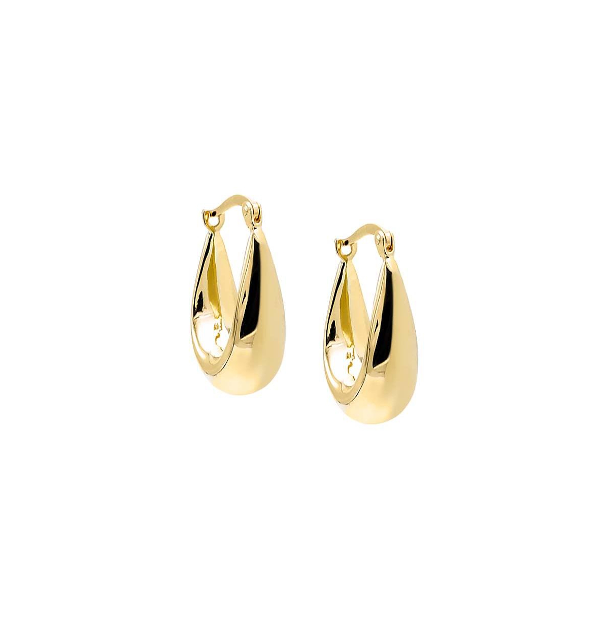 Click here for Solid Graduated Oval Shape Hoop Earring 14K - 14k... prices