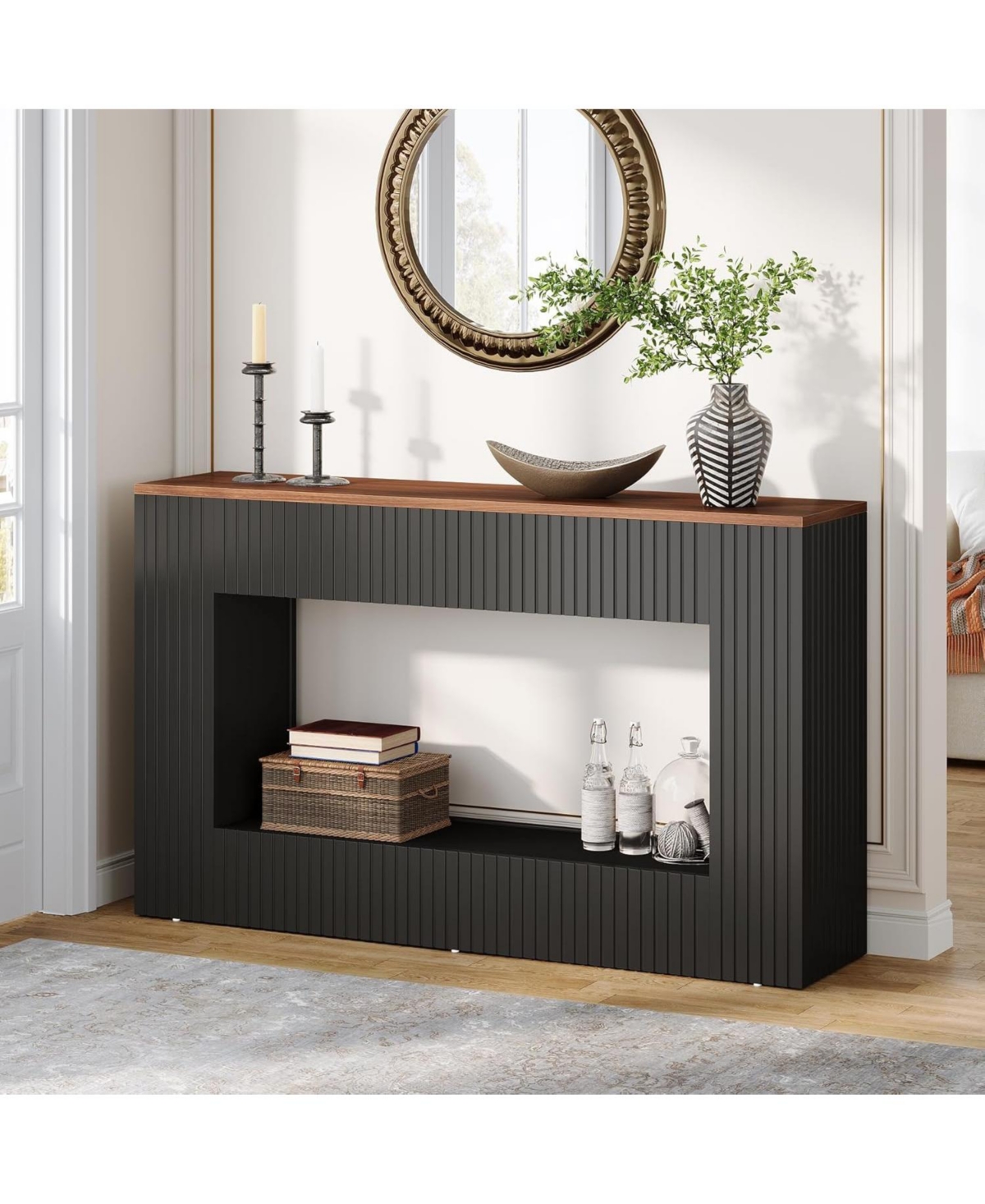Click here for Tribesigns Modern Console Table  55-Inch Wood Entr... prices