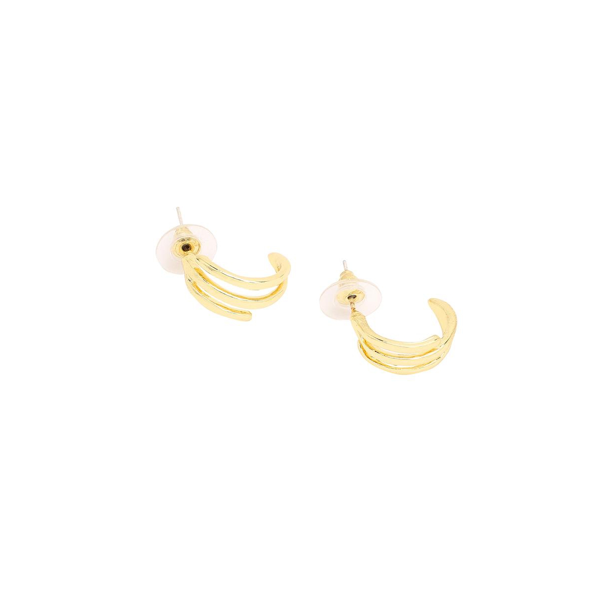Click here for Sohi Womens Lined Hoop Earrings - Gold prices