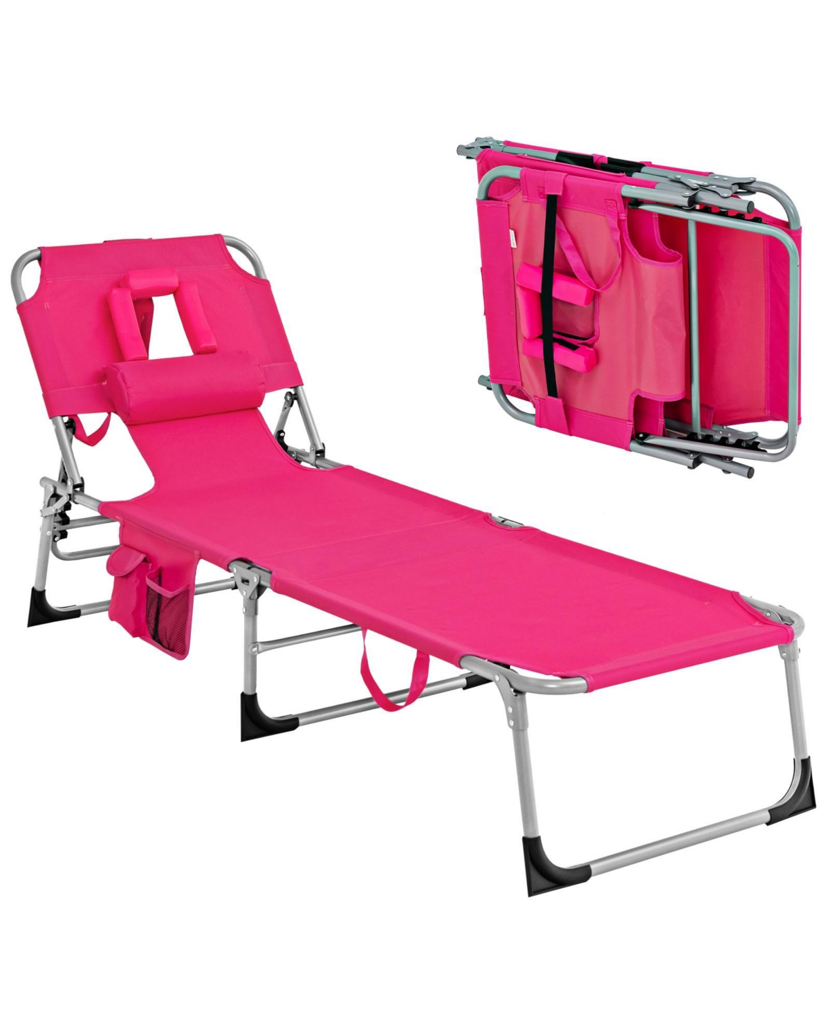 Click here for Inolait Folding Beach Lounge Chair with Pillow for... prices