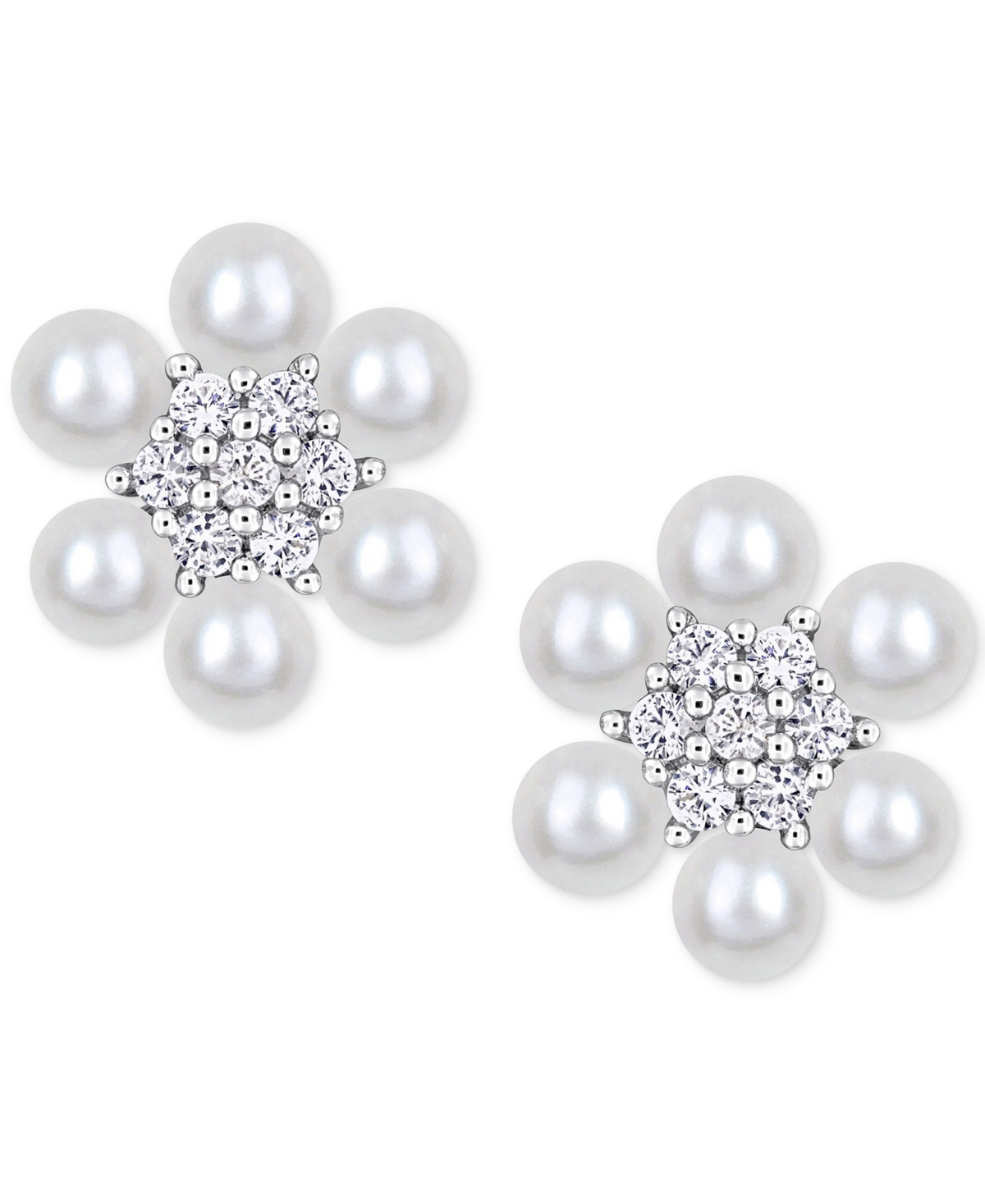 Click here for Macys Cultured Freshwater Pearl (3-3-1/2mm) & Lab-... prices