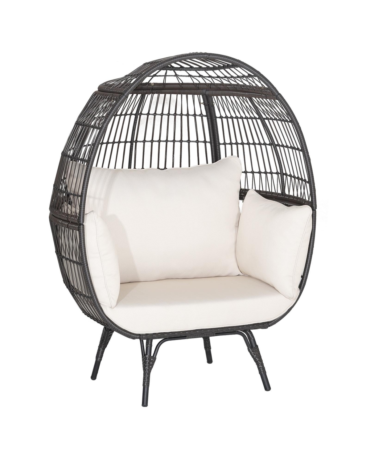 Click here for Sugift Oversized Patio Rattan Egg Lounge Chair wit... prices