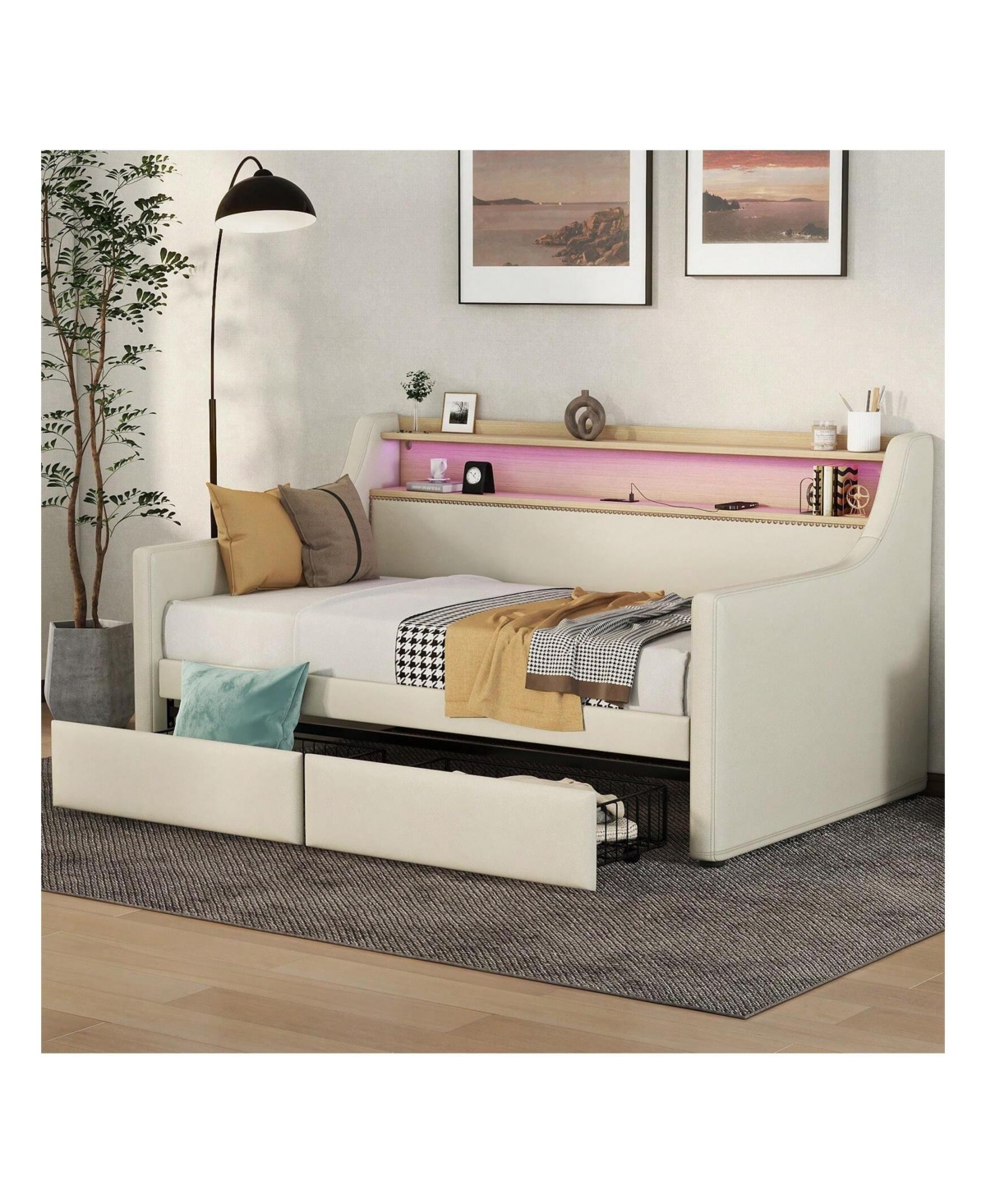 Click here for gaomon Twin Size Daybed With 2 Storage Drawers And... prices