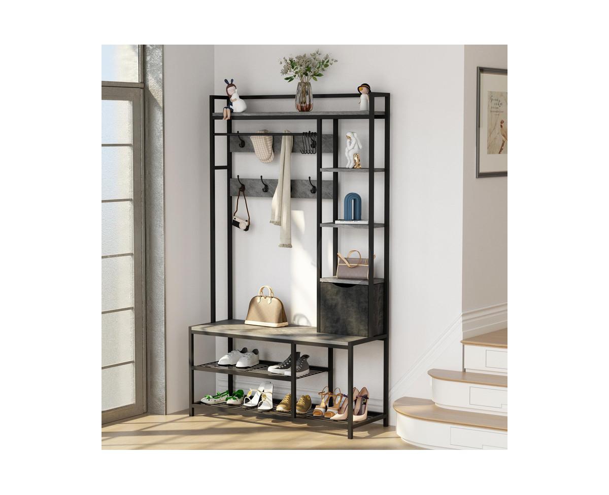 Click here for gaomon 5-in-1 Coat Rack  Hall Tree with Bench and... prices