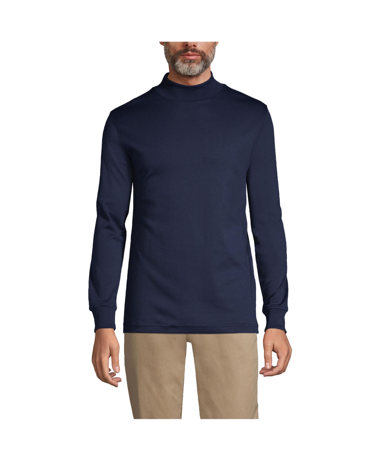 Click here for Lands End Big & Tall Cotton Supima Mock Turtleneck... prices