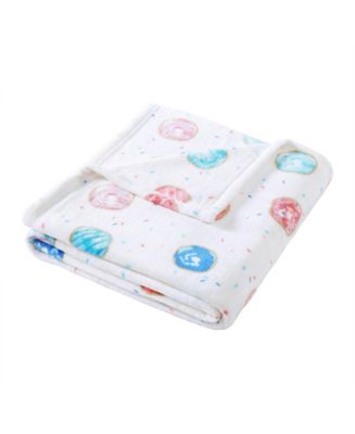 Poppy & Fritz Polka Donuts Flannel Novelty Print Throw Blanket-50X60 ...