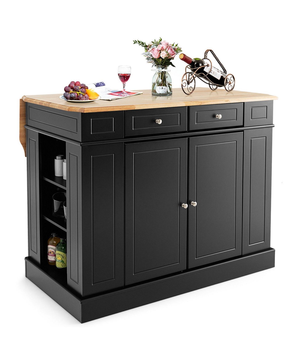 Click here for Sugift Kitchen Island with Storage and 3-Level Adj... prices