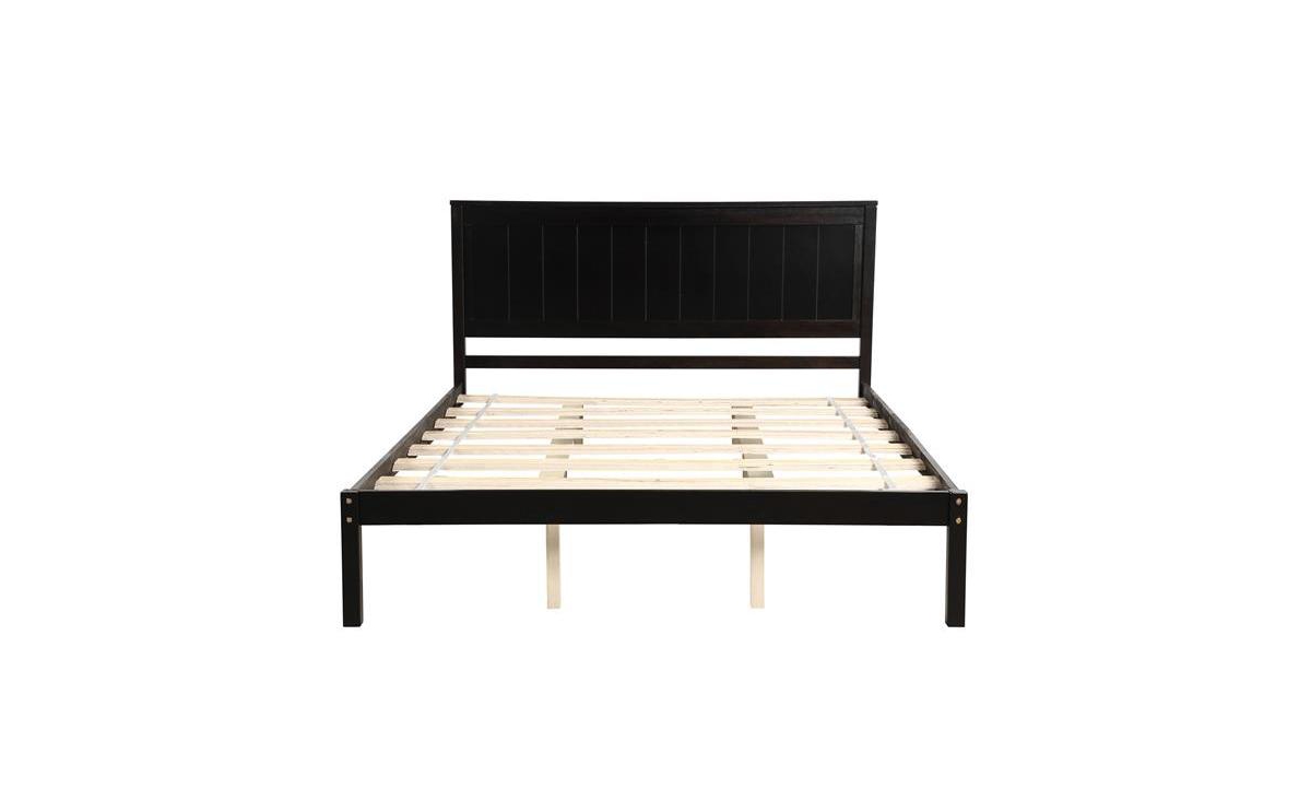 Click here for Slickblue Platform Bed Frame with Headboard - Wood... prices