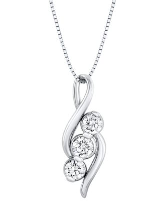Sirena Diamond Treble Clef 18" Pendant Necklace (1/2 ct. t.w.) in 14k ...