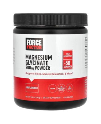 Force Factor Magnesium Glycinate Powder Unflavored - 4.94 oz (140 g ...