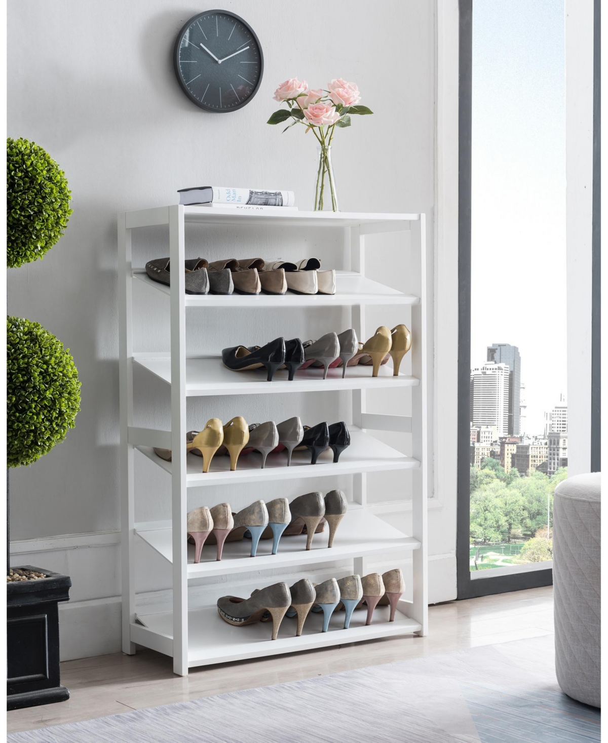 Click here for Kings Brand Furniture Amite Wood Shoe Rack  White... prices