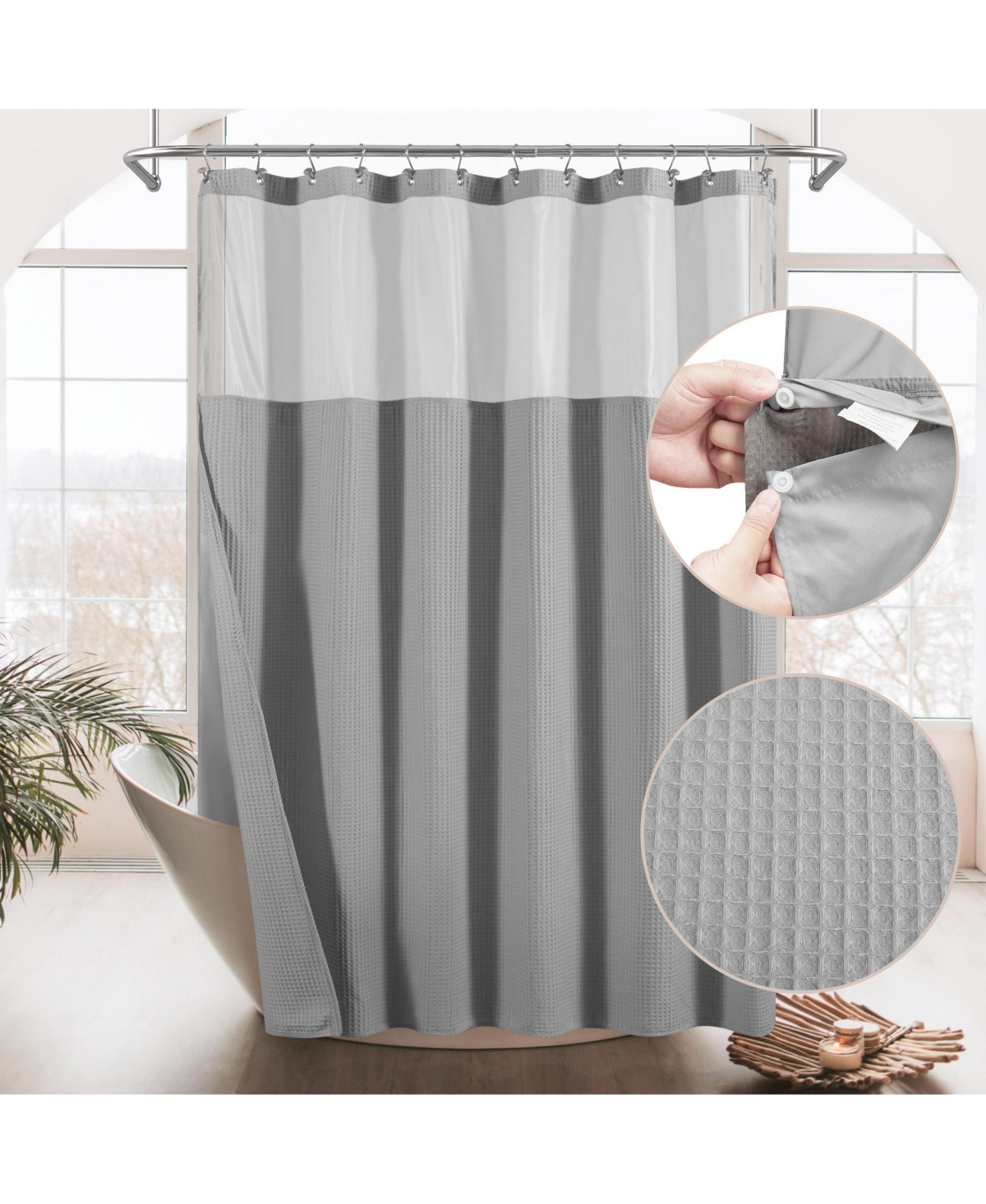Click here for Awesome Home Cotton Blend Soft Waffle Weave Shower... prices