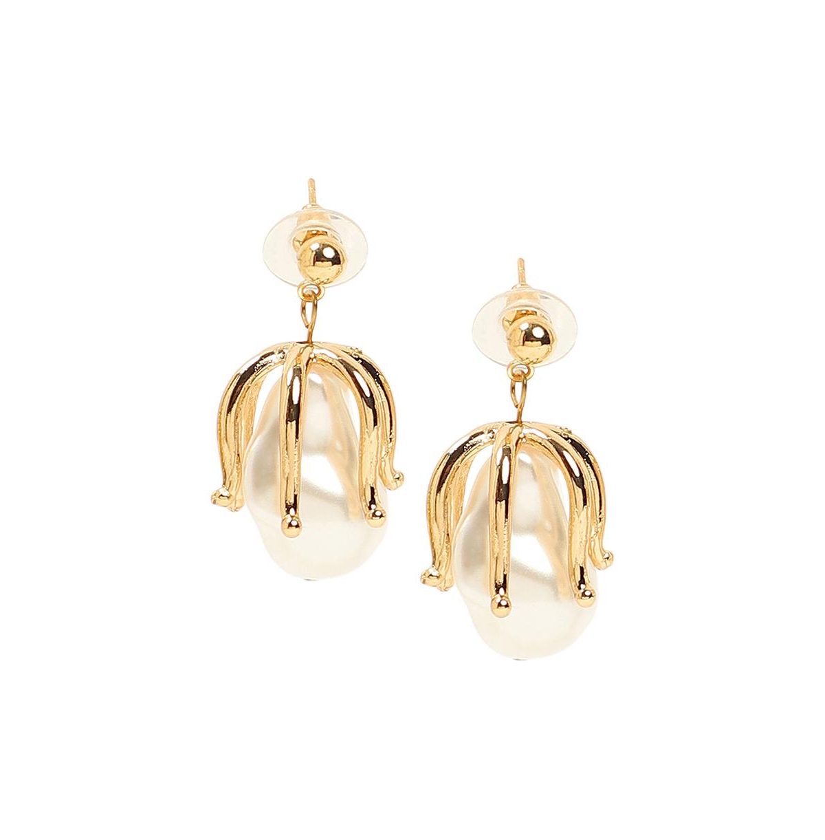 Click here for Sohi Womens The Bud Drop Earrings - Gold prices