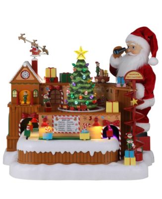 Mr. Christmas 15" Animated Santa's Toy Factory Workshop - Macy's