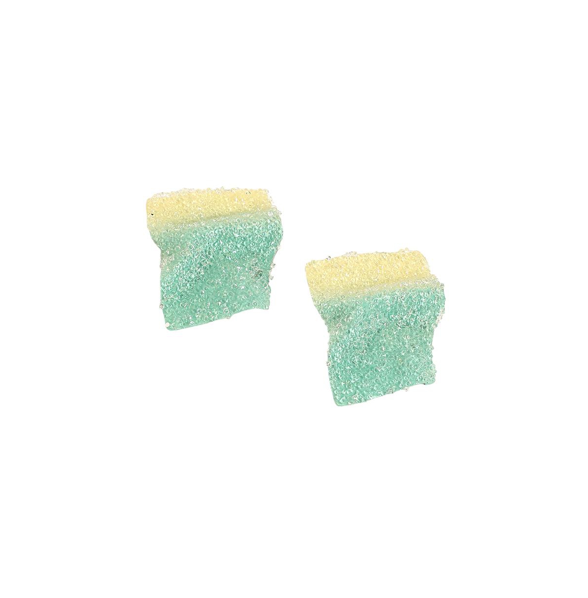 Click here for Sohi Womens The Glacier Quad Drop Earrings - Green prices