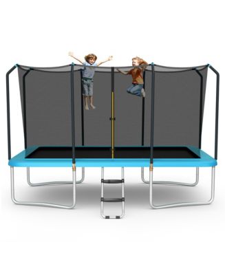 Gymax 8 x 14 FT Rectangular Recreational Trampoline W/ Safety Enclosure ...