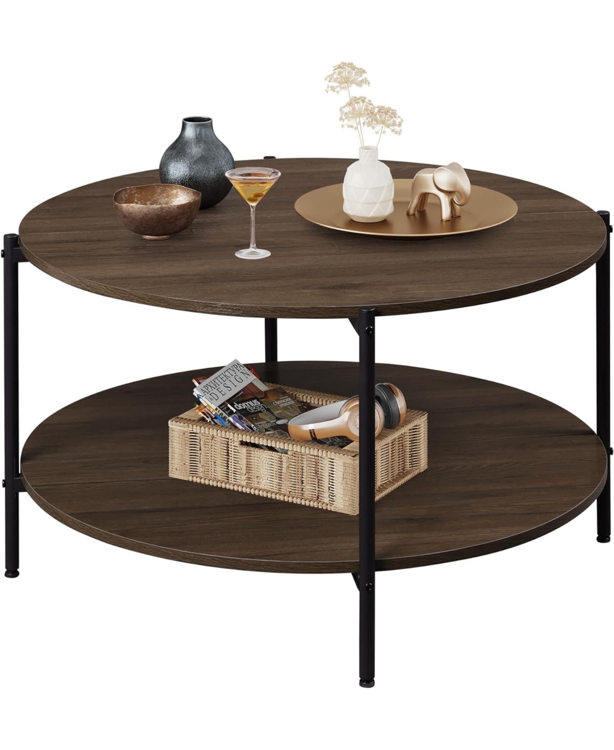Click here for Wlive Round Coffee Table  Living Room Table with 2... prices