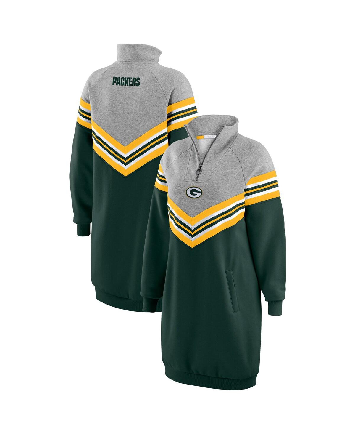 Click here for Wear by Erin Andrews Womens Green/Heather Gray Gre... prices