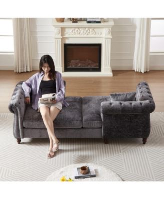 Streamdale Elegant 81" Chaise Lounge with Pillows & Trim - Macy's