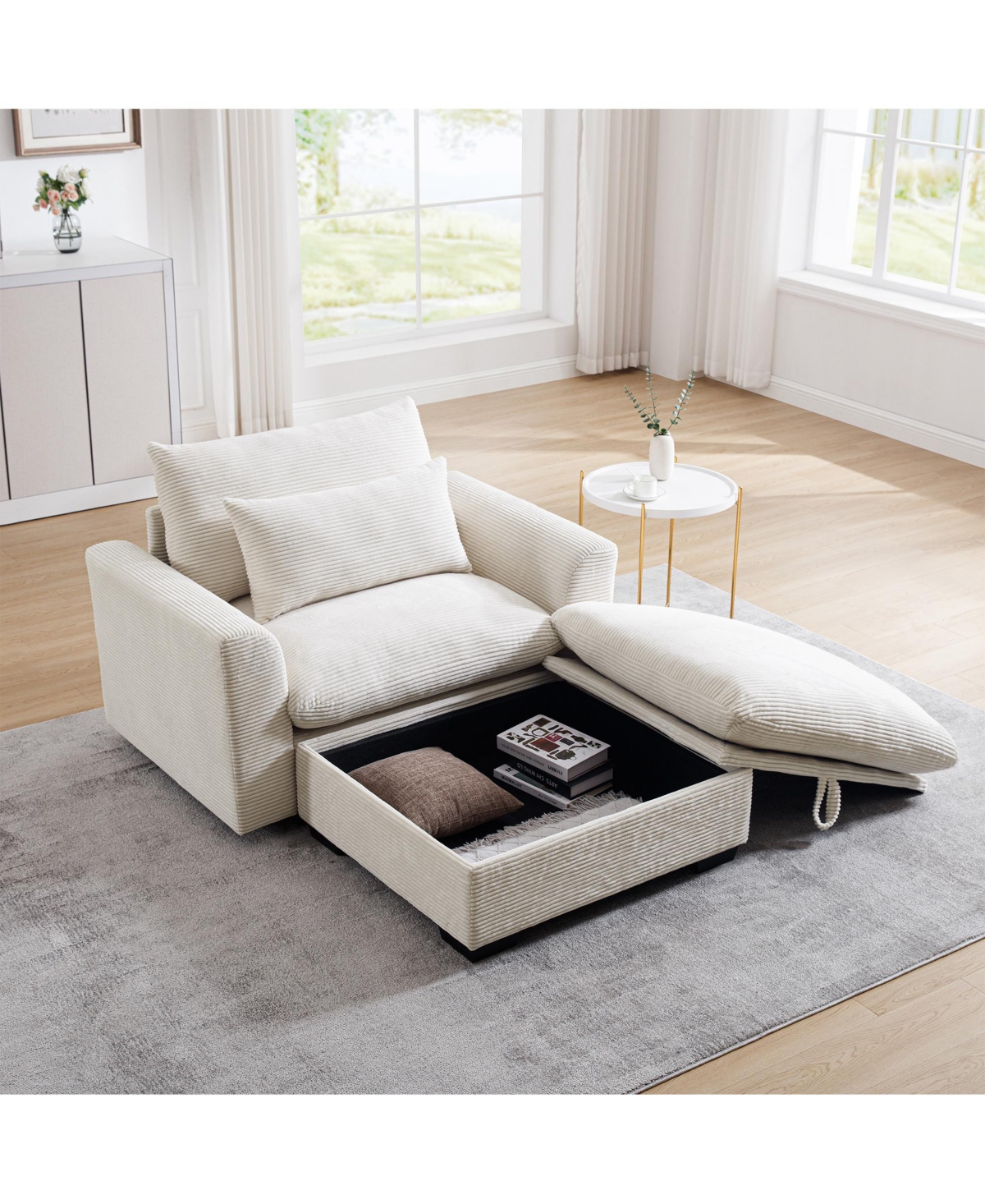 Click here for Streamdale Furniture Beige Corduroy Sofa Couch  Mo... prices