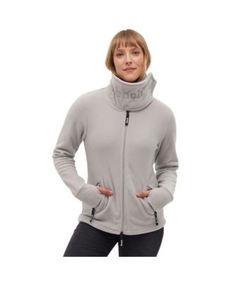 Bench DNA Women's Funnel Microfleece Zip-Up Wrap Neck Sweater - Macy's