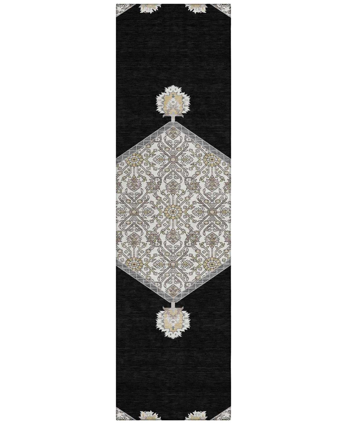Addison Chantille Machine Washable ACN1011 23x76 Runner Area Rug - Black