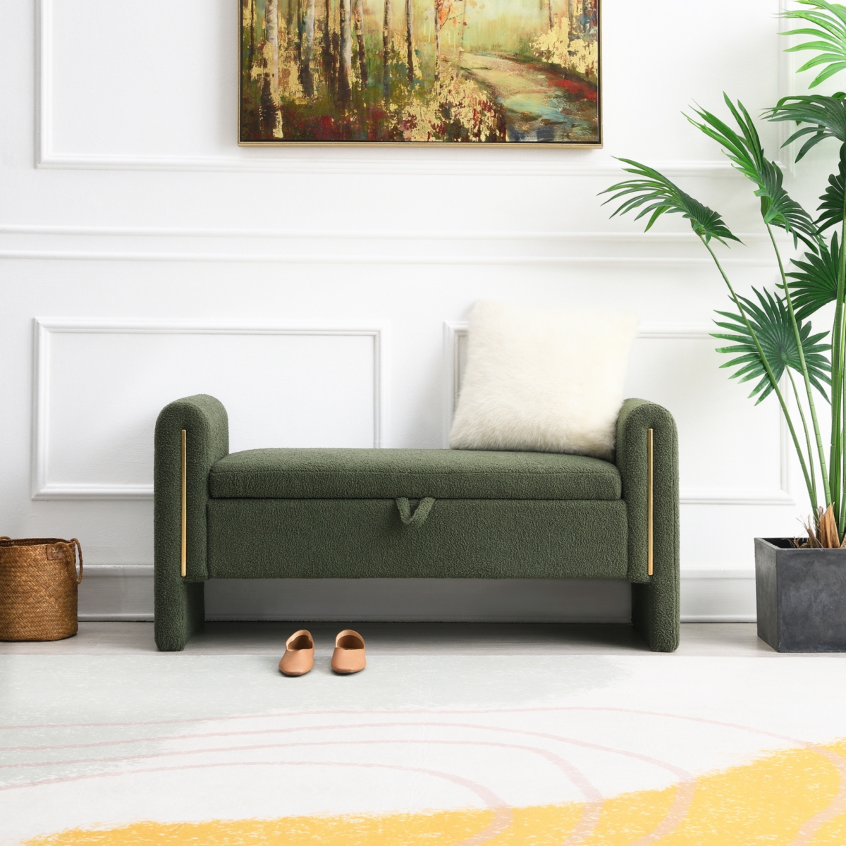 Click here for Streamdale Modern Teddy Bench Arms  Storage  Foots... prices