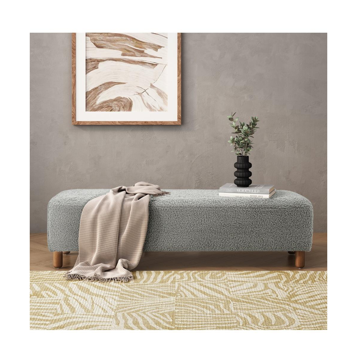 Click here for Modern Upholstered Ottoman Bench Comfortable End-o... prices