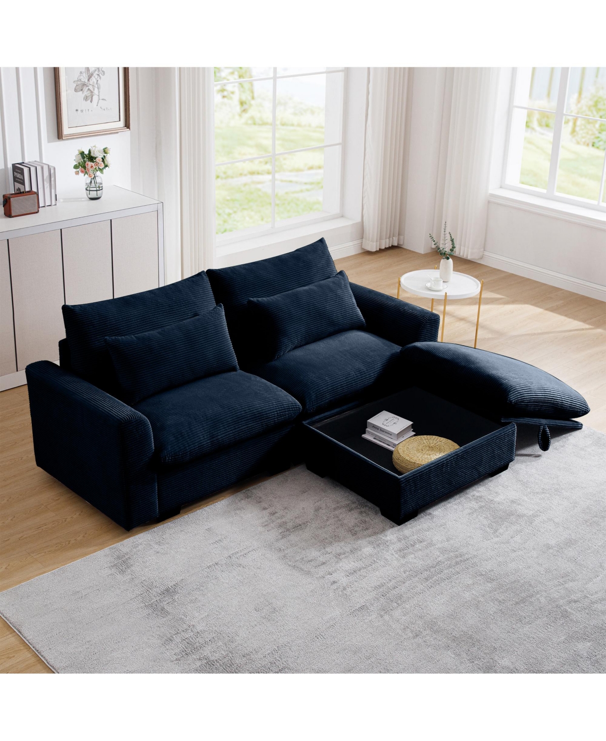 Click here for Streamdale Furniture Sectional Sofa Comfy Corduroy... prices
