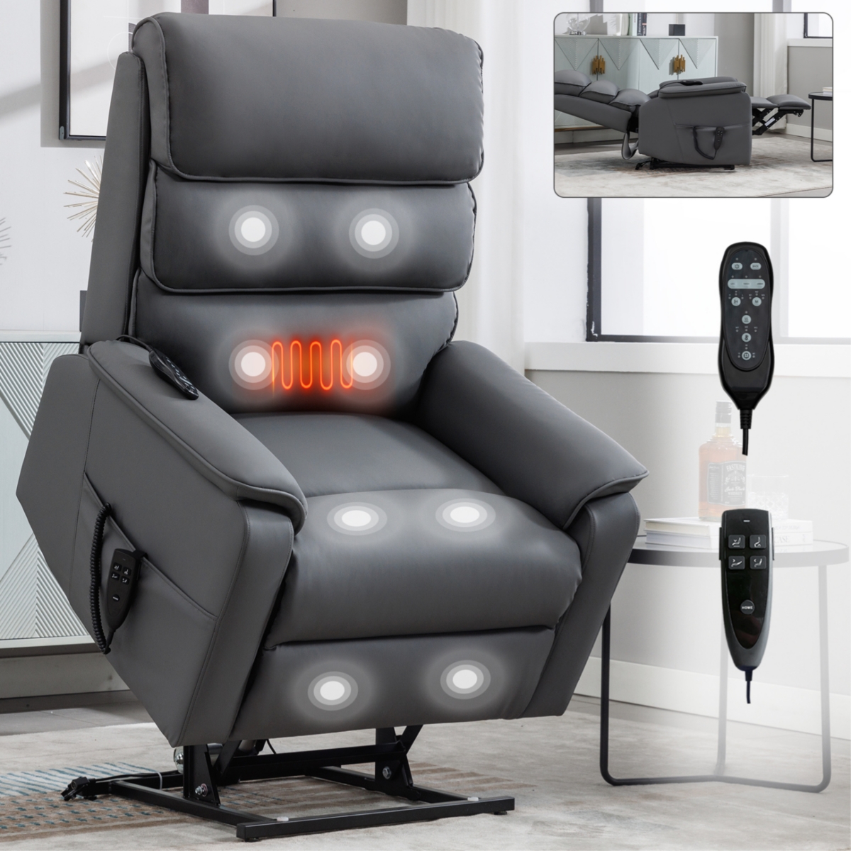 Click here for Streamdale Cat-Proof Leather Power Lift Recliner C... prices
