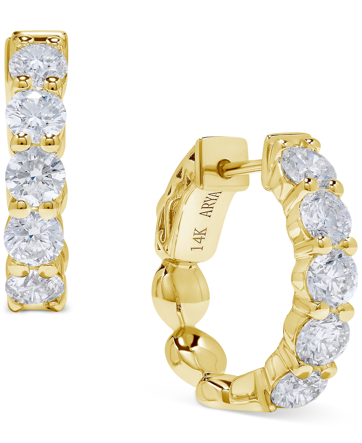 Click here for Diamond Scalloped Hoop Earrings (2 ct. t.w.) in 14... prices