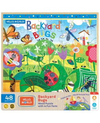 MasterPieces Hello, World! - Backyard Bugs 48 Piece Wood Jigsaw Puzzle ...