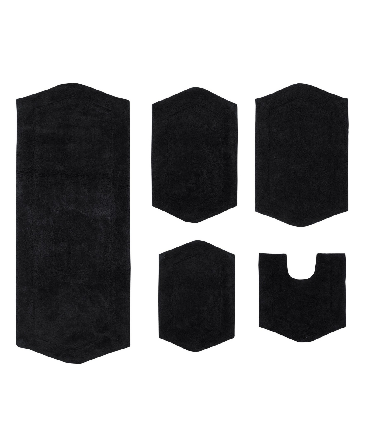 Click here for Home Weavers Waterford 5-Pc. Bath Rug Set - Black prices