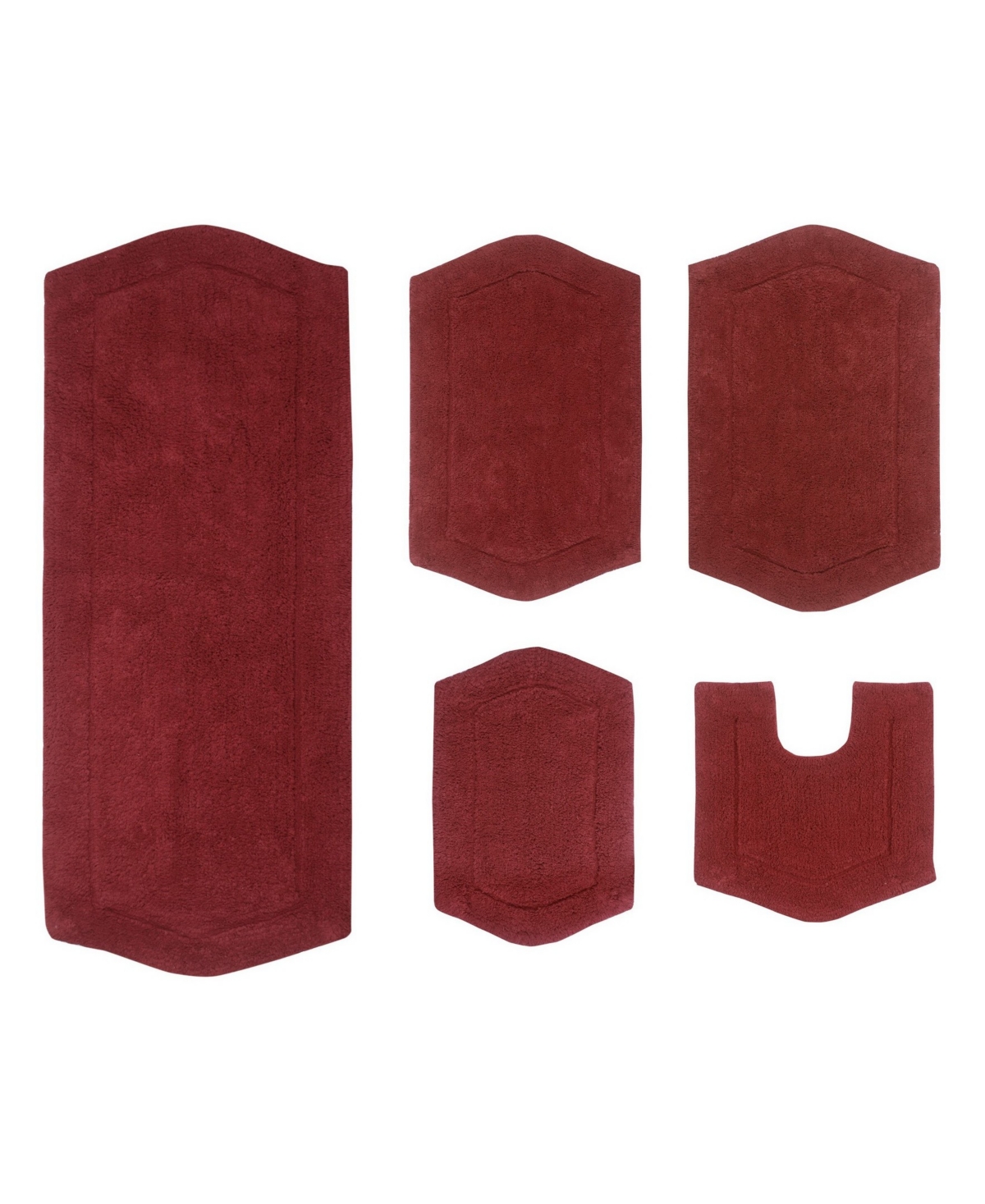 Click here for Home Weavers Waterford 5-Pc. Bath Rug Set - Red prices
