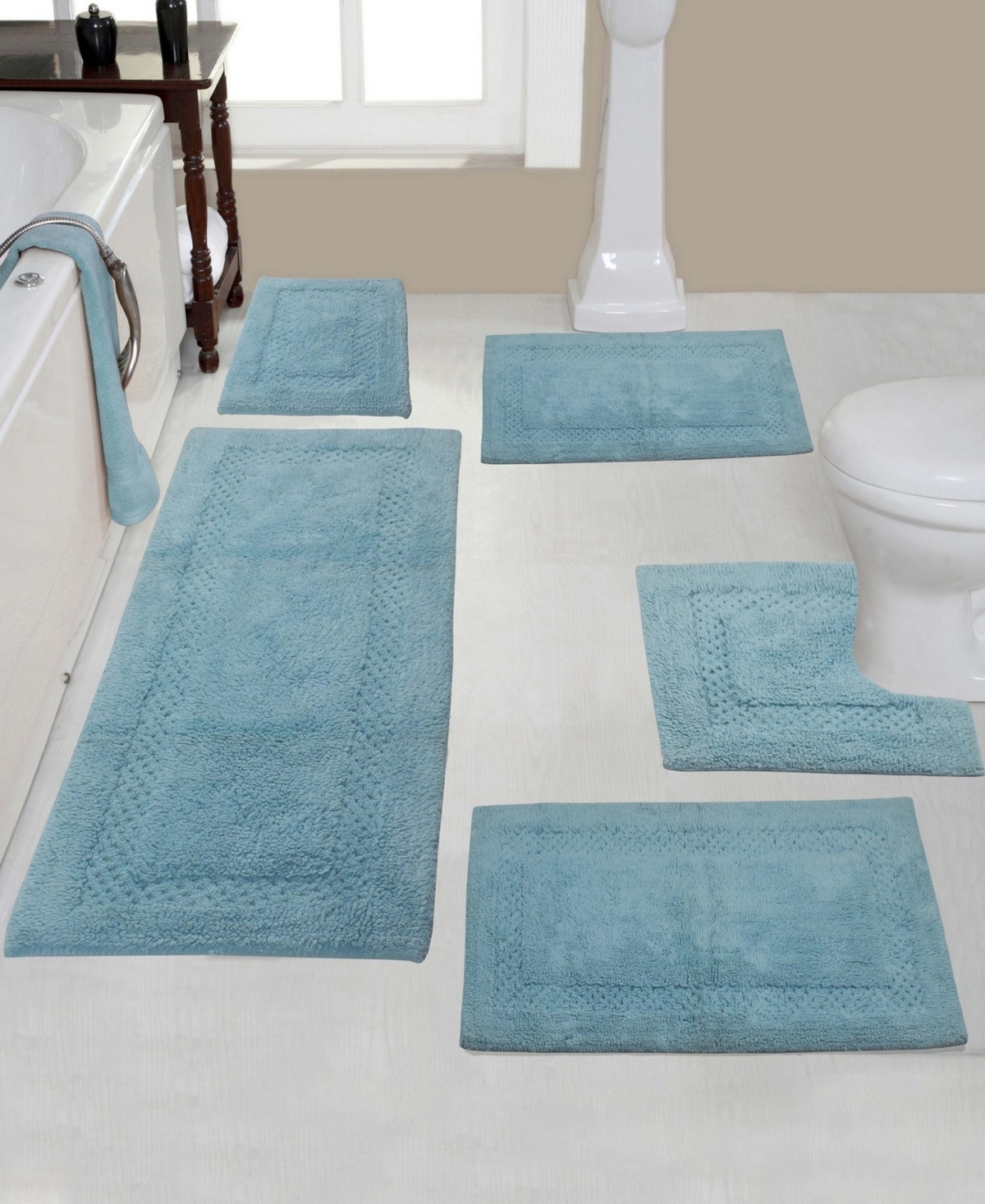 Click here for Home Weavers Classy 5-Pc. Bath Rug Set - Gray prices