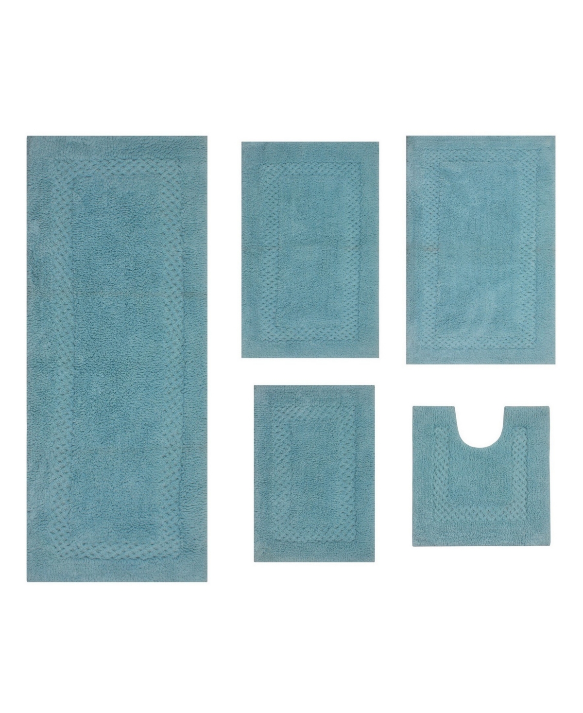 Click here for Home Weavers Classy 5-Pc. Bath Rug Set - Aqua prices