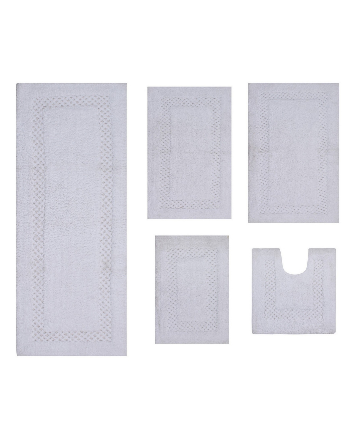 Click here for Home Weavers Classy 5-Pc. Bath Rug Set - White prices