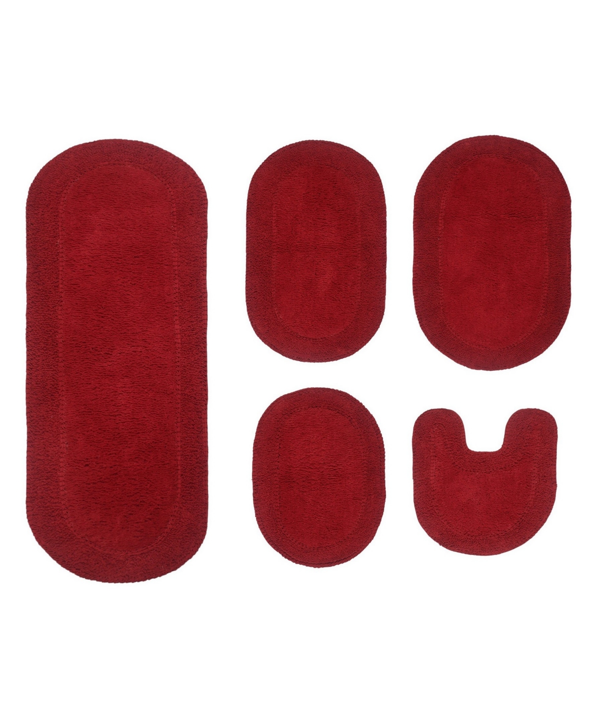Click here for Home Weavers Double Ruffle 5-Pc. Bath Rug Set - Re... prices