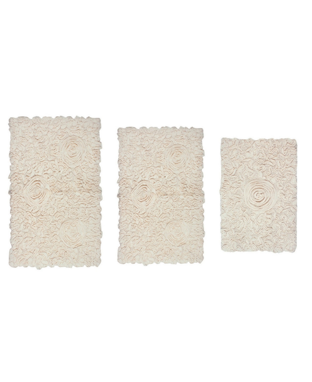 Click here for Home Weavers Bell Flower 3-Pc. Bath Rug Set - Natu... prices