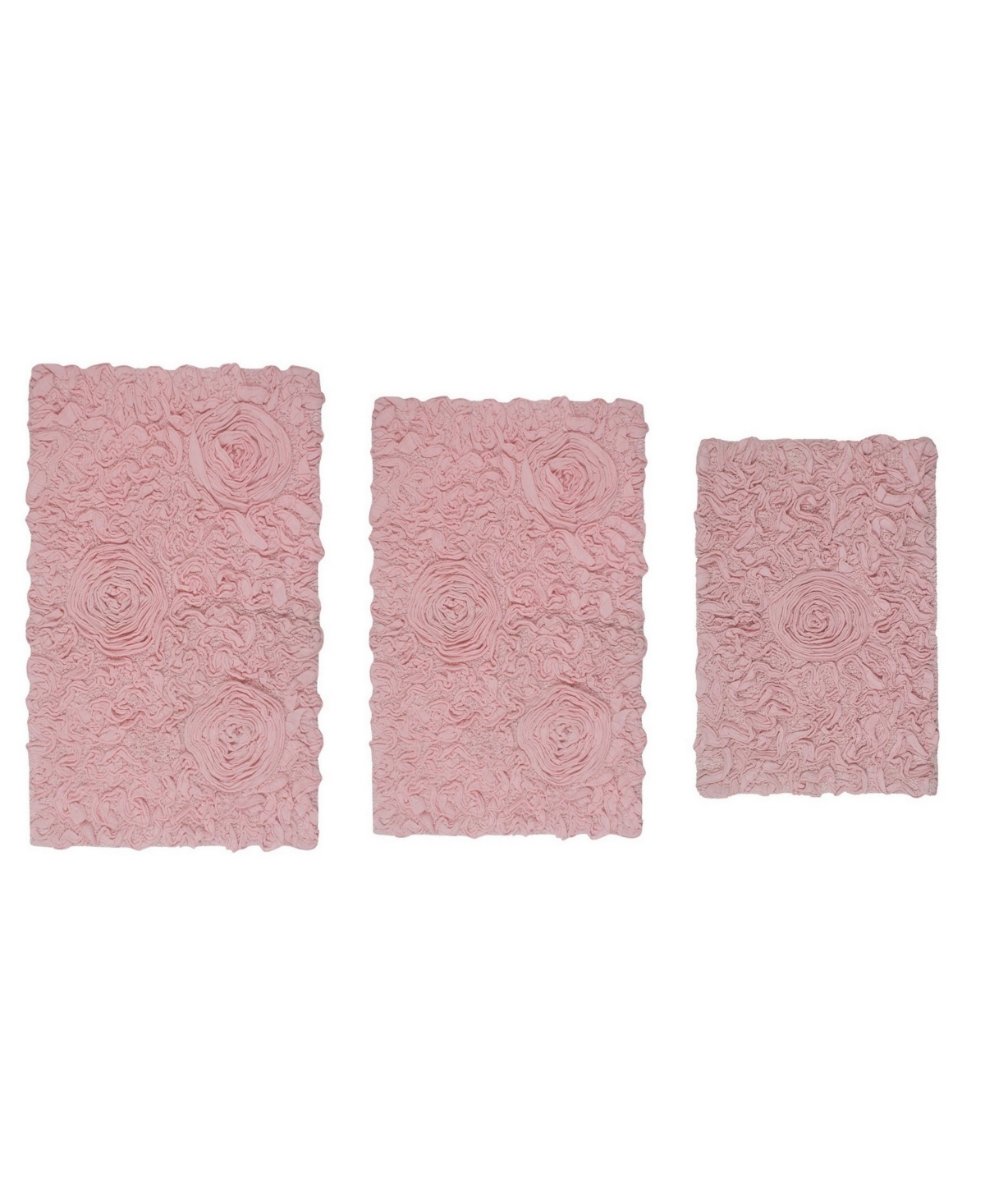Click here for Home Weavers Bell Flower 3-Pc. Bath Rug Set - Pink prices