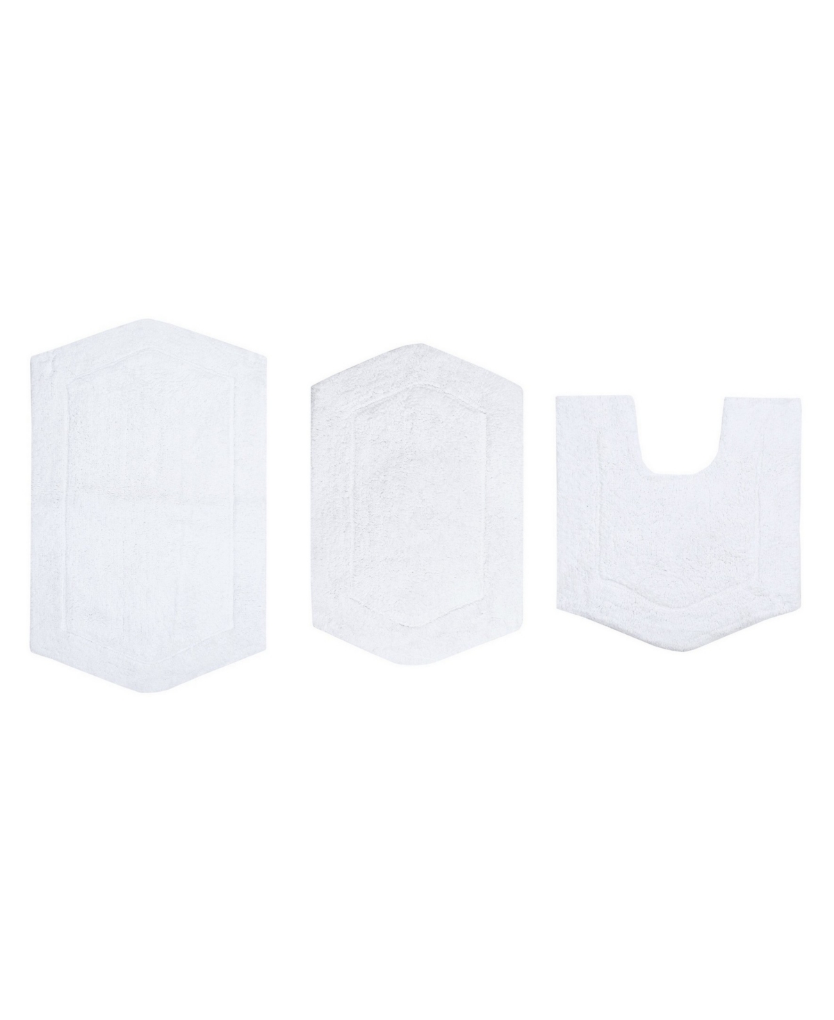 Click here for Home Weavers Waterford 3-Pc. Bath Rug Set - White prices