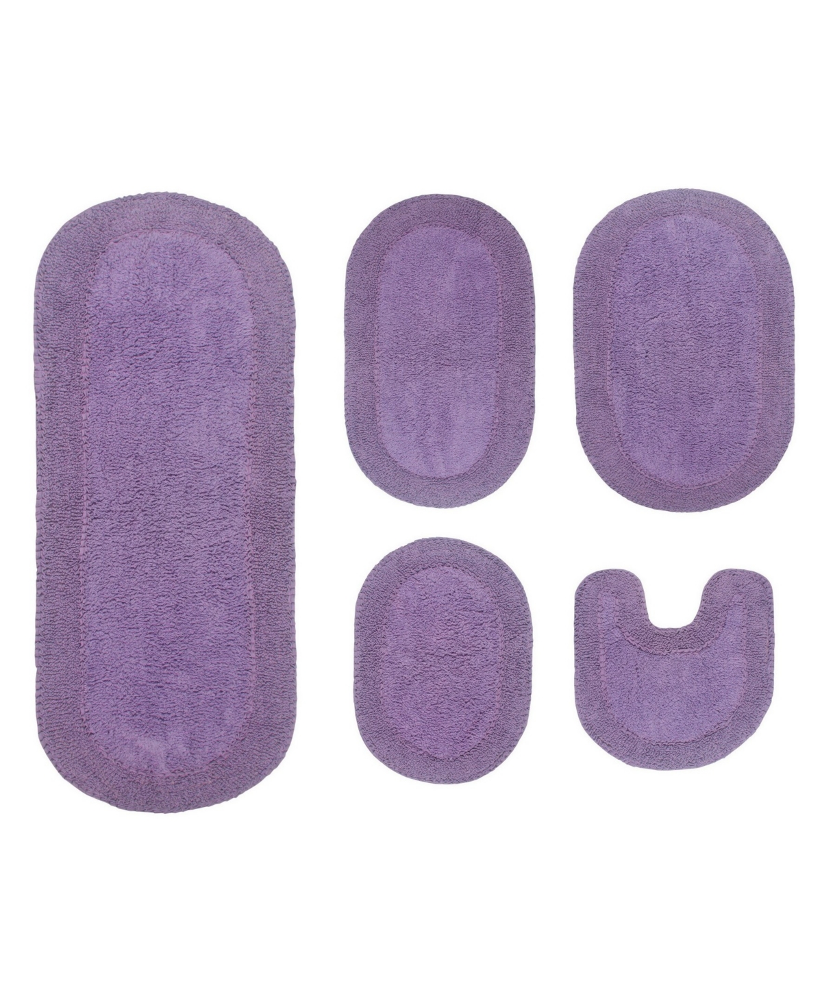 Click here for Home Weavers Double Ruffle 5-Pc. Bath Rug Set - Pu... prices